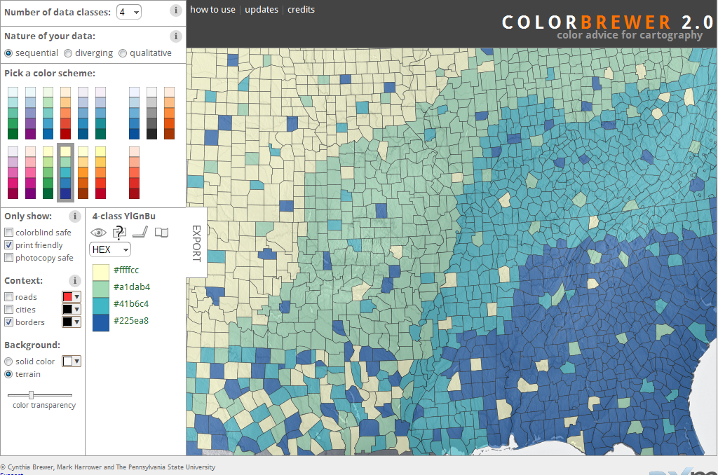 ColorBrewer NoFlash-Version | Free and Open Source GIS Ramblings