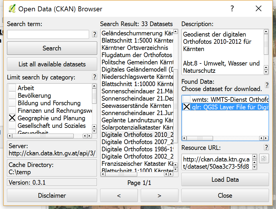 Exploring CKAN data portals with QGIS | Free and Open Source GIS Ramblings