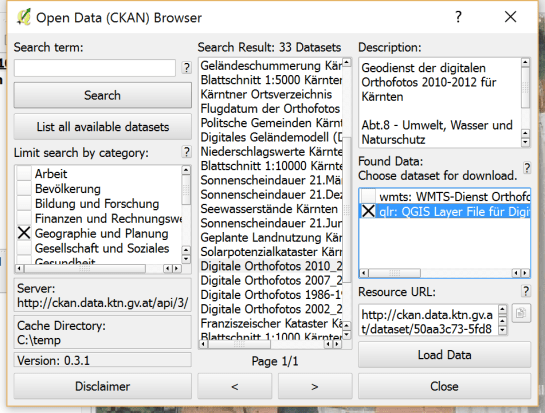 Exploring CKAN data portals with QGIS | Free and Open Source GIS Ramblings